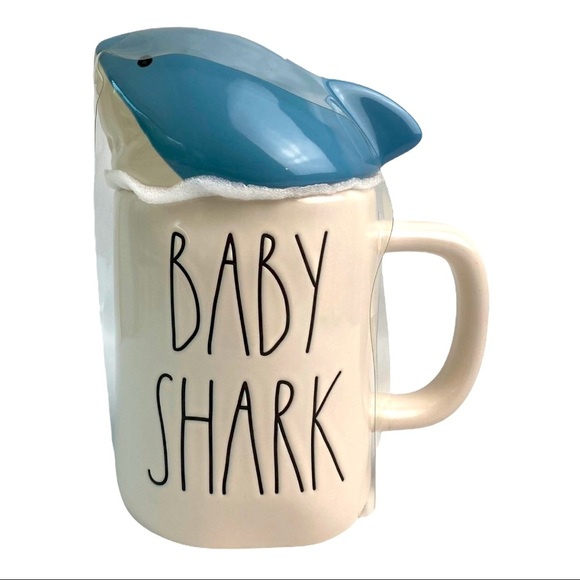 Rae Dunn | Dining | Rae Dunn Mug With Shark Topper Baby Shark | Poshmark